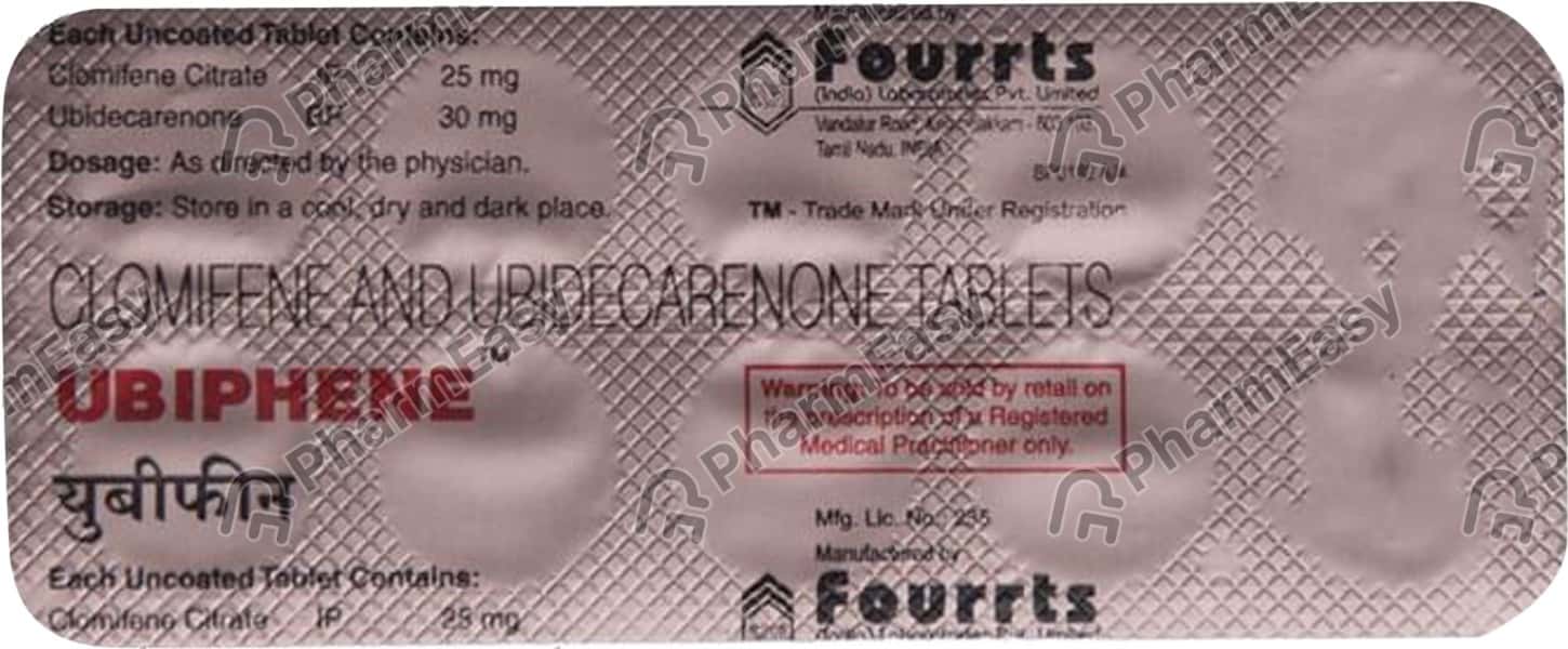 Buy Ubiphene 25mg Strip Of 10 Tablets Online at Flat 15% OFF | PharmEasy