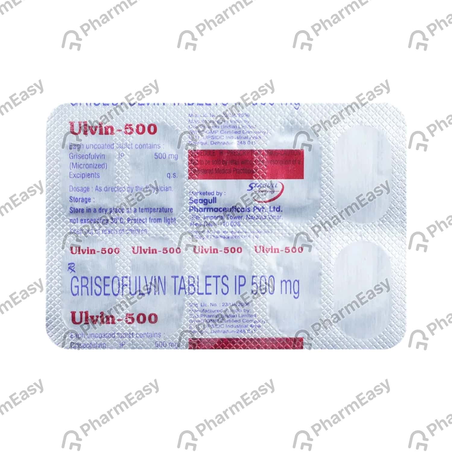 Ulvin 500 MG Tablet (10): Uses, Side Effects, Price & Dosage | PharmEasy