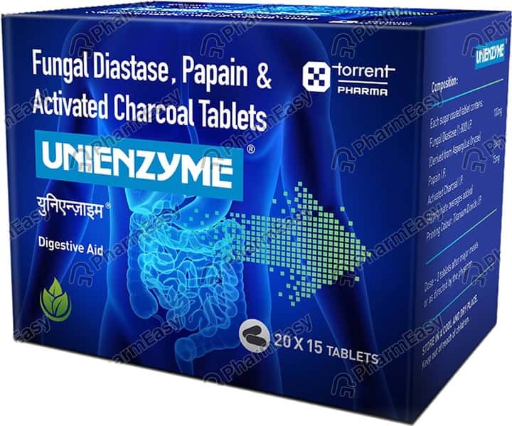 Buy UNIENZYME STRIP OF 15 TABLETS Online & Get Upto 60% OFF at PharmEasy