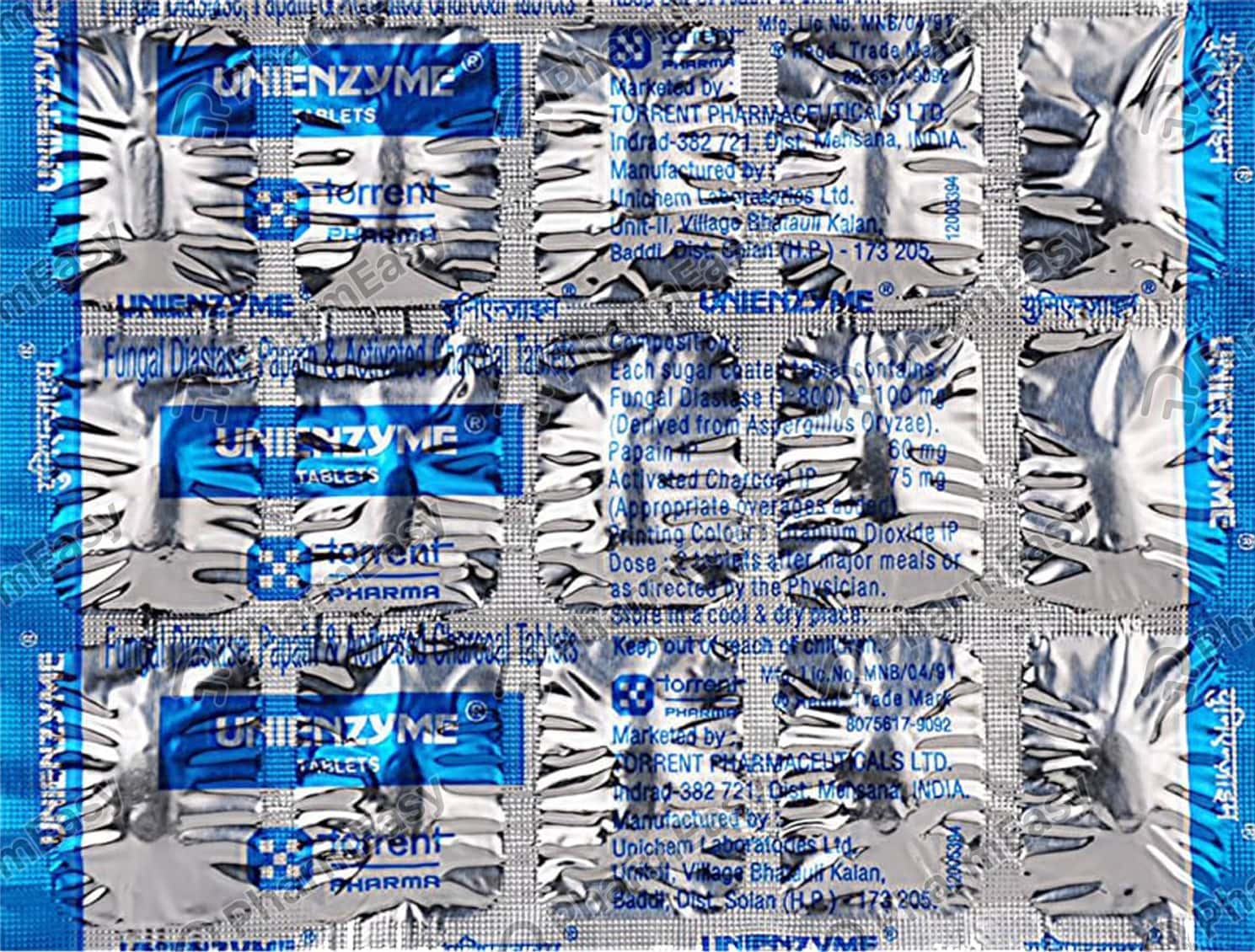 Buy UNIENZYME STRIP OF 15 TABLETS Online & Get Upto 60% OFF at PharmEasy