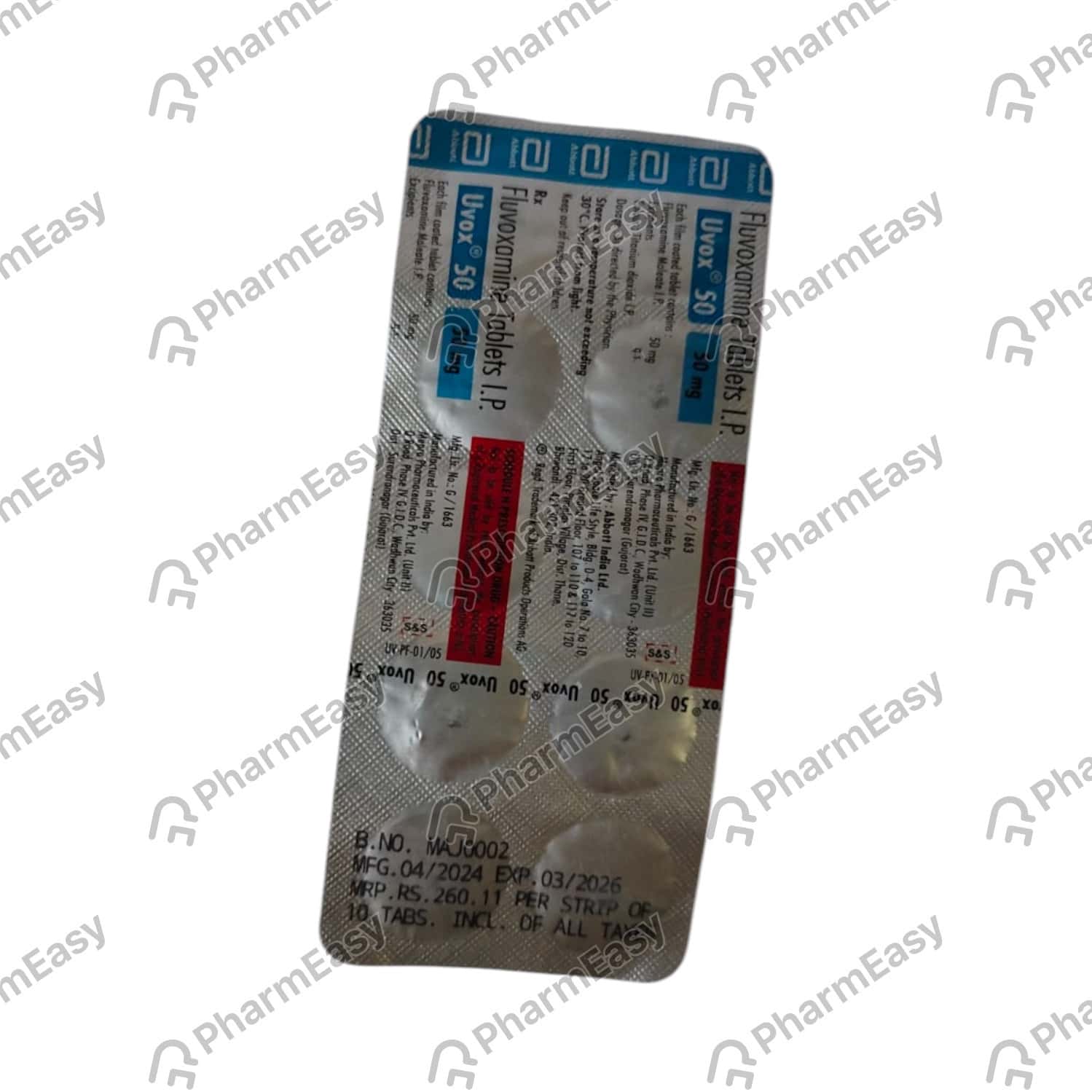 Uvox 50 MG Tablet (10): Uses, Side Effects, Price & Dosage | PharmEasy