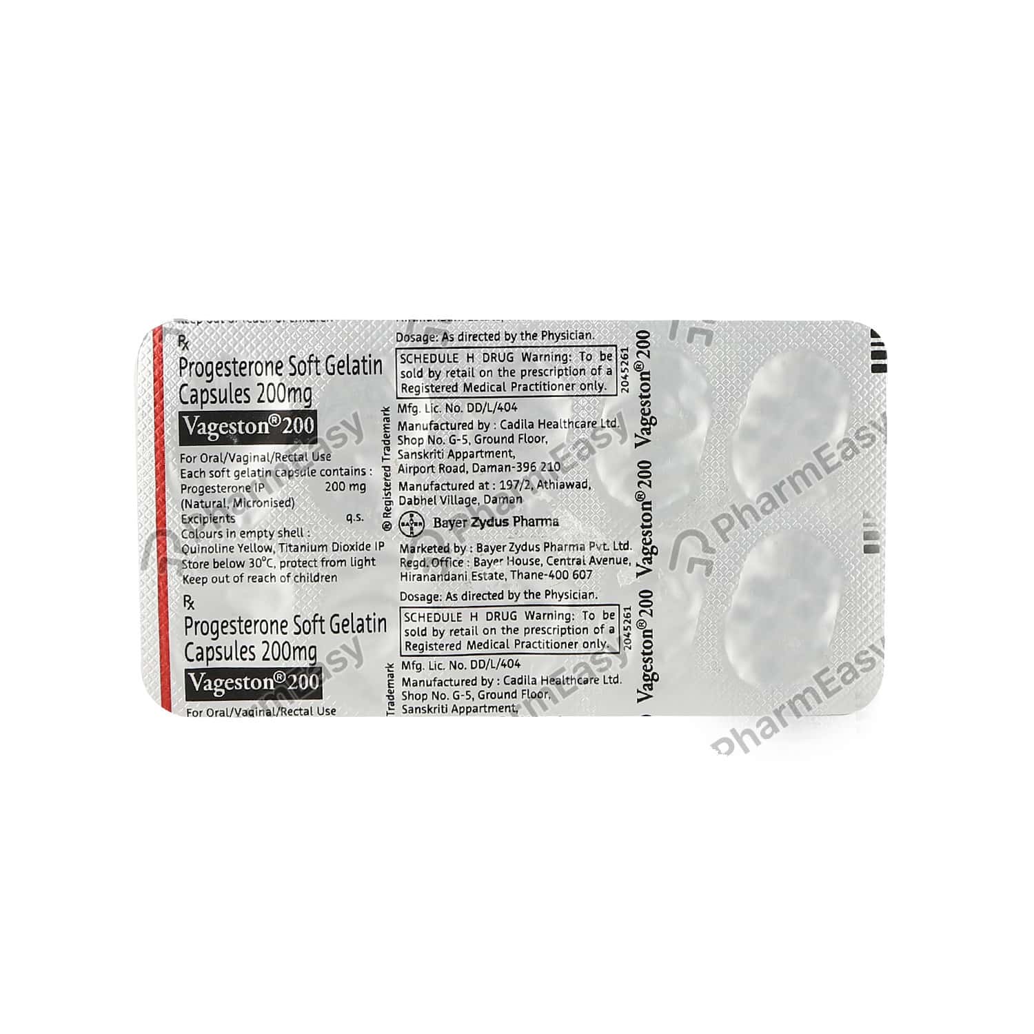 Vageston 200mg Capsule 10'S - Uses, Side Effects, Dosage, Composition ...