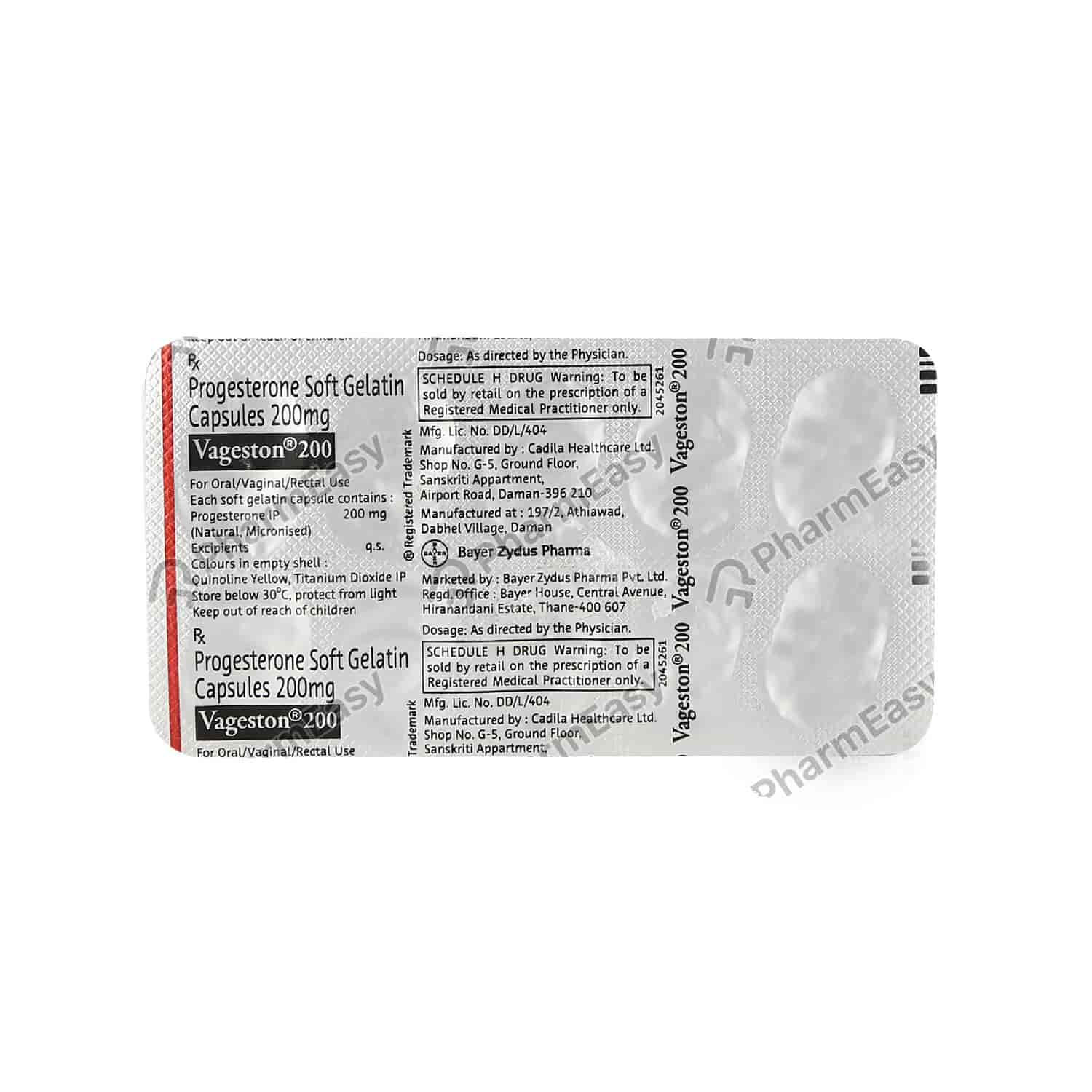 Vageston 200mg Capsule 10'S - Uses, Side Effects, Dosage, Composition ...