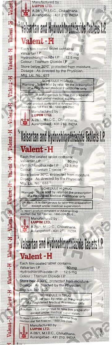 Buy Valent H Strip Of 10 Tablets Online at Flat 15% OFF | PharmEasy