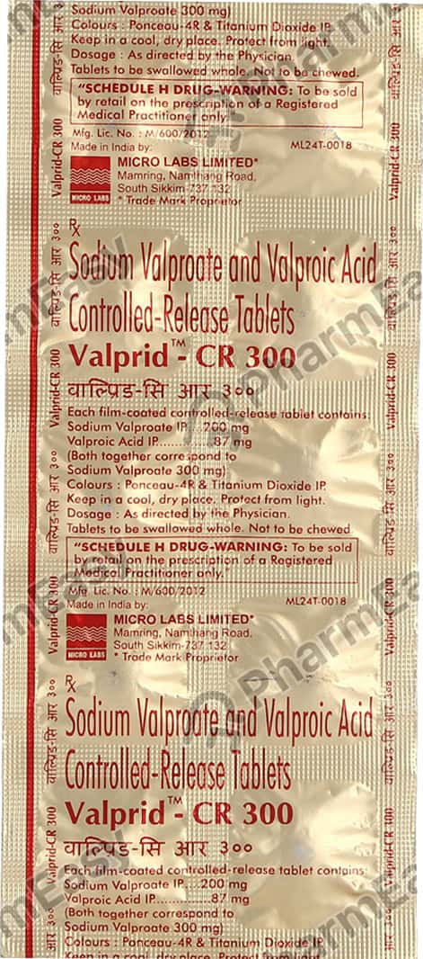 Valprid Cr 300 MG Tablet (10): Uses, Side Effects, Price & Dosage ...