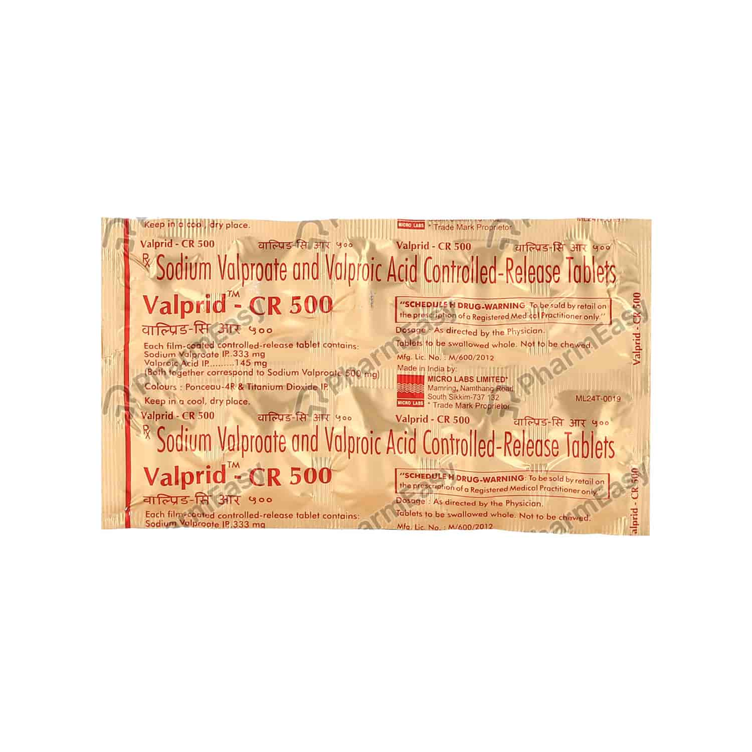 Buy Valprid Cr 500mg Tablet Online at Flat 18% OFF* | PharmEasy