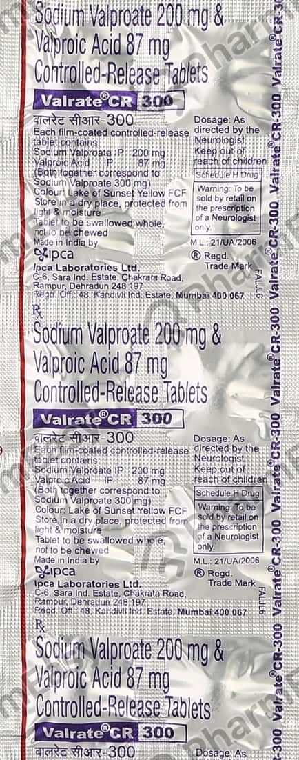 Valrate Cr 300mg Strip Of 10 Tablets: Uses, Side Effects, Price ...
