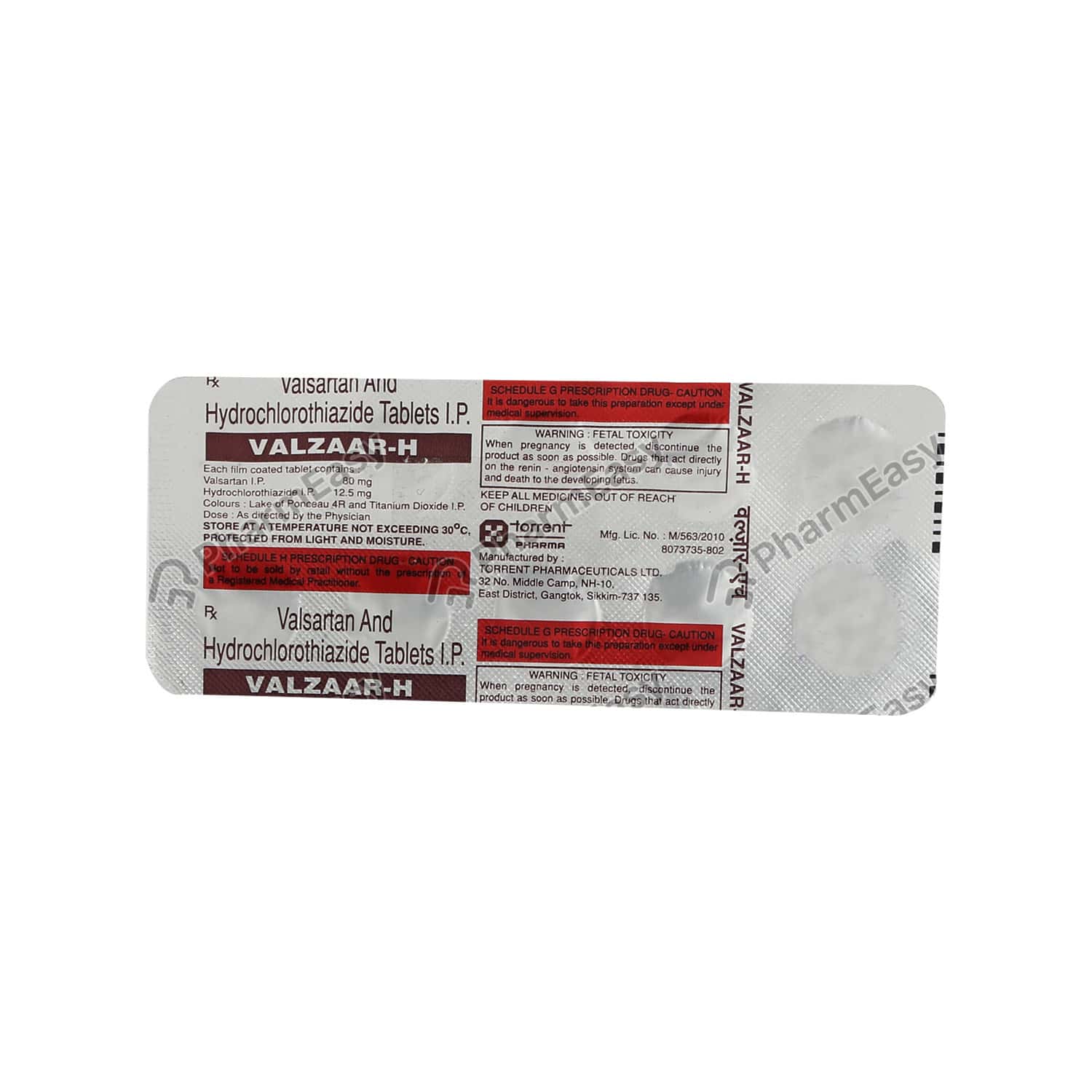 Buy Valzaar H 80mg Tablet Online at Flat 18% OFF* | PharmEasy