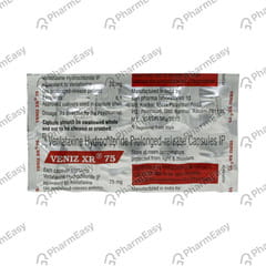 Veniz Xr Er 75 MG Capsule (10): Uses, Side Effects, Price & Dosage ...