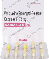 Venlor Xr 75 MG Capsule (10): Uses, Side Effects, Price & Dosage ...