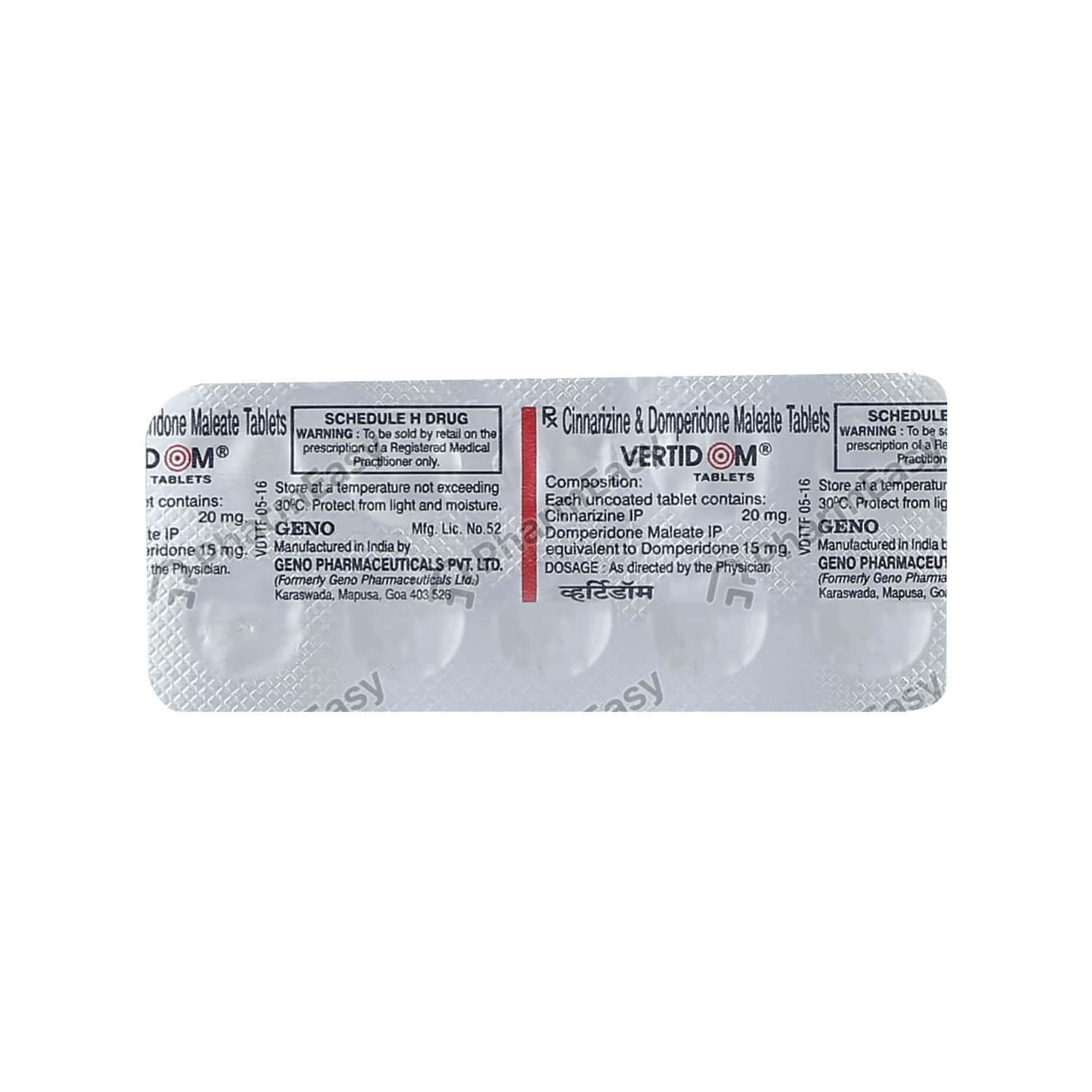 Buy Vertidom Tablet Online at Flat 18% OFF* | PharmEasy