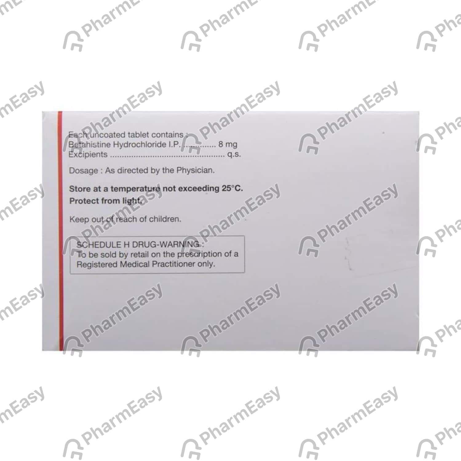 Buy Vertin 8 MG Tablet (10) Online at Flat 15% OFF | PharmEasy