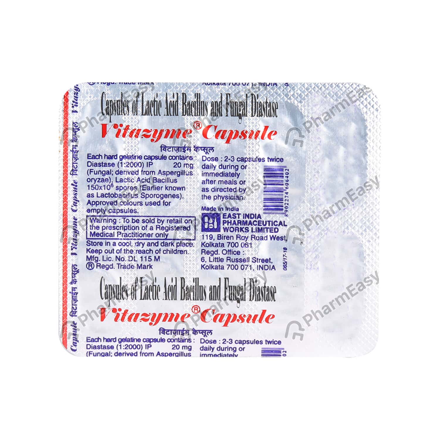 Buy Vitazyme Capsule Online at Flat 18% OFF* | PharmEasy