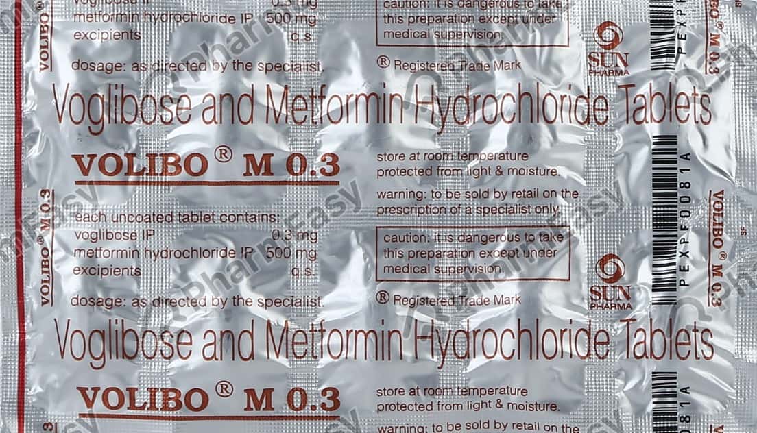 Volibo M 0.3mg Strip Of 10 Tablets: Uses, Side Effects, Price & Dosage ...