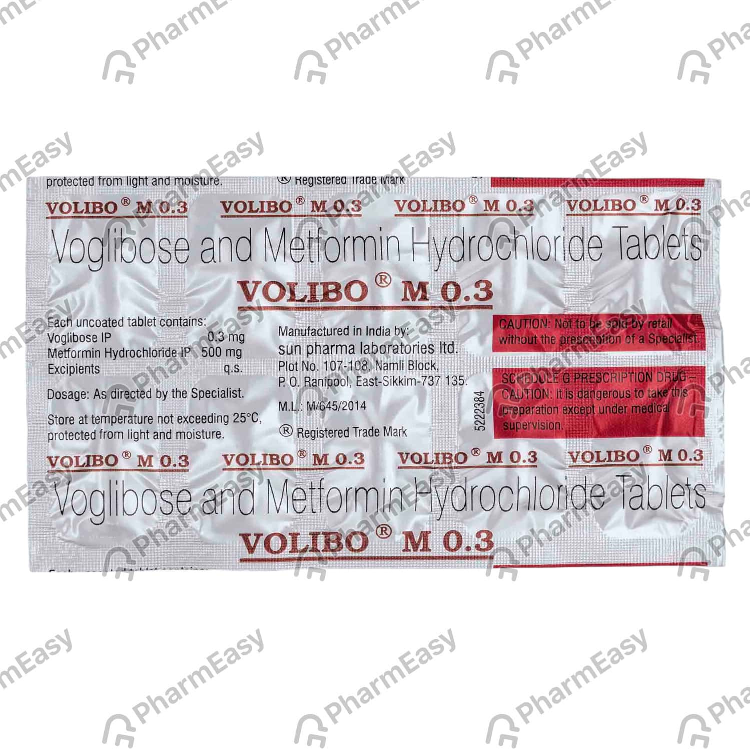 Volibo M 0.3mg Strip Of 10 Tablets: Uses, Side Effects, Price & Dosage ...