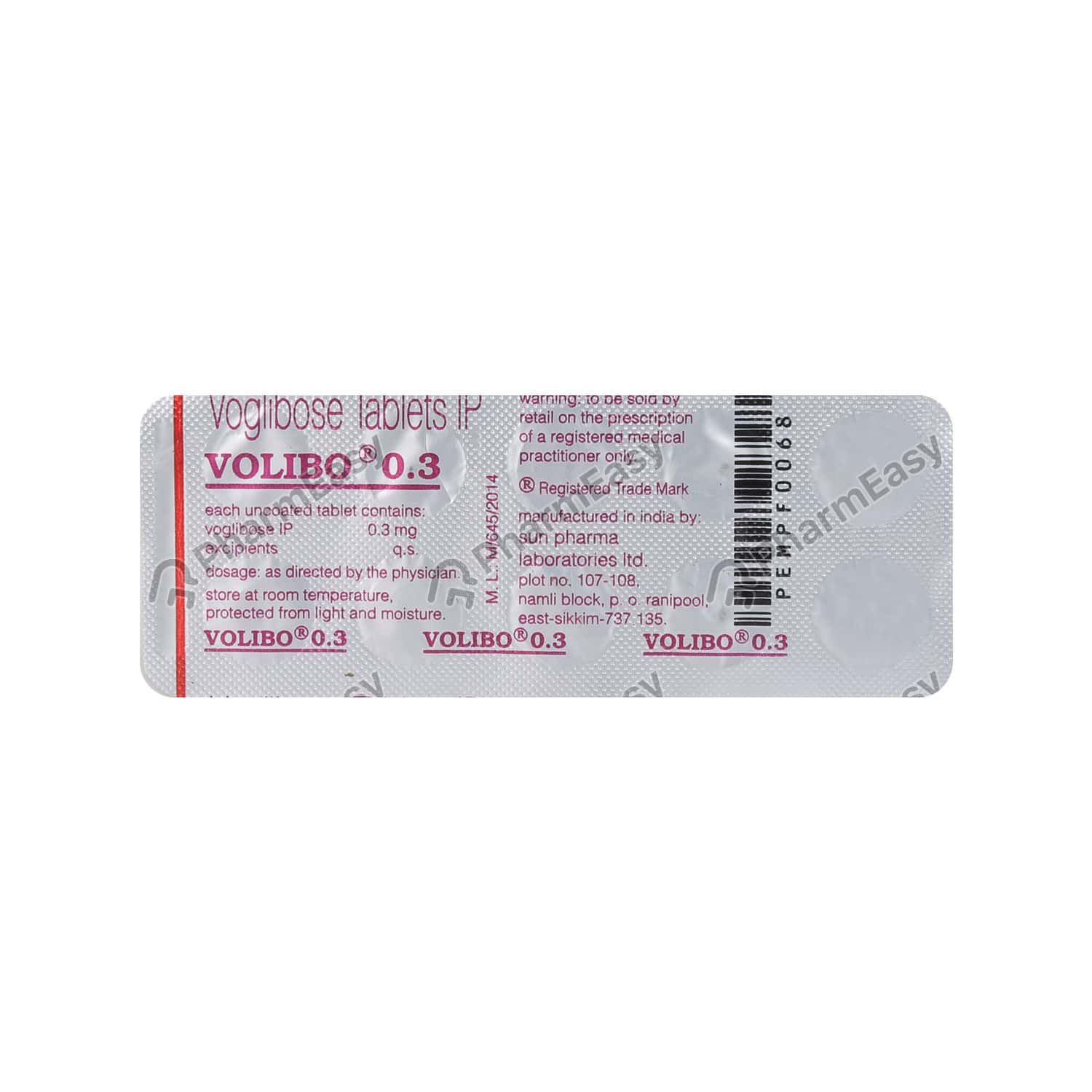 Volibo 0.3 MG Tablet (10) - Uses, Side Effects, Dosage, Composition ...