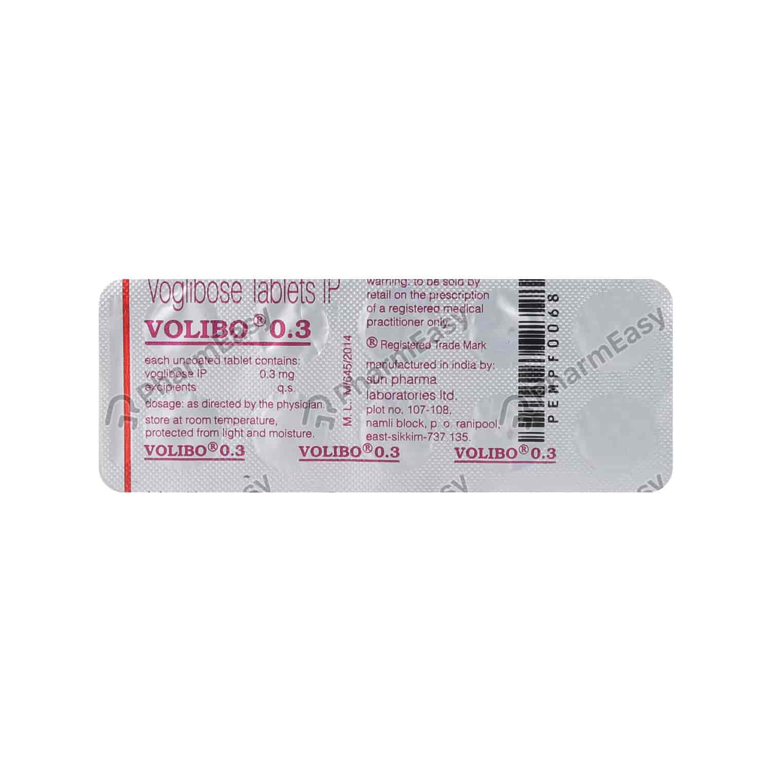 Volibo 0.3mg Tab 10'S - Uses, Side Effects, Dosage, Composition & Price ...