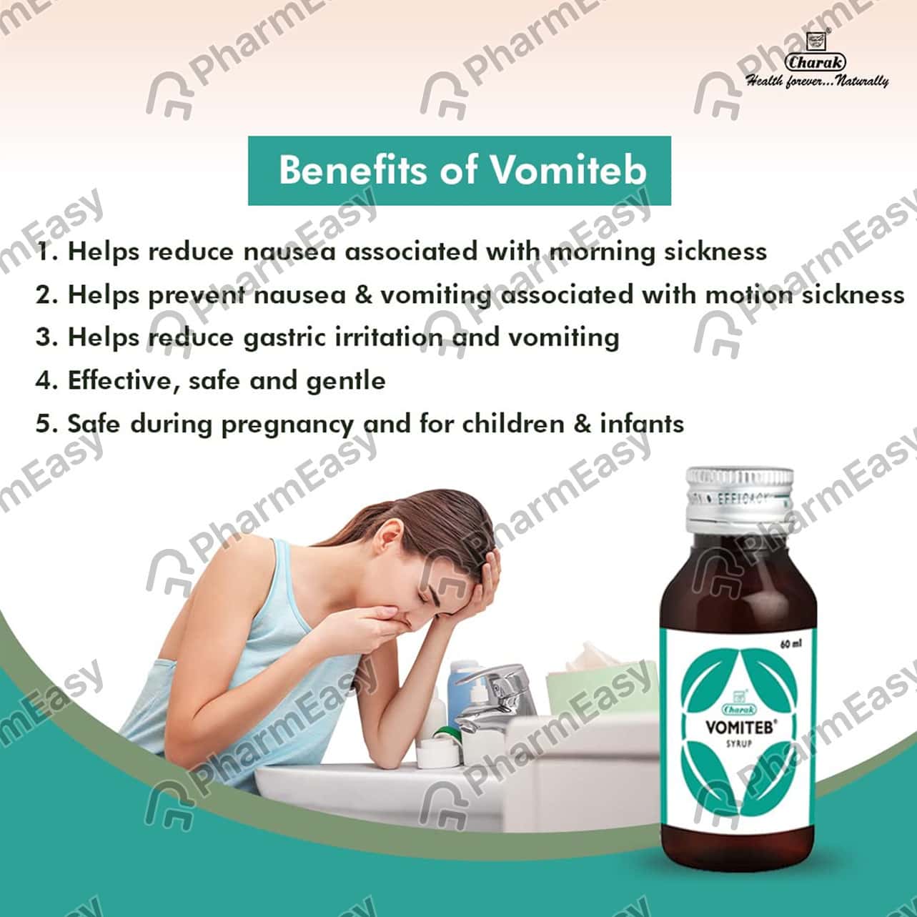 Buy VOMITEB SYRUP 60ML Online & Get Upto 60% OFF at PharmEasy