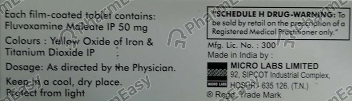 Voxamin 50 MG Tablet (10): Uses, Side Effects, Price & Dosage | PharmEasy