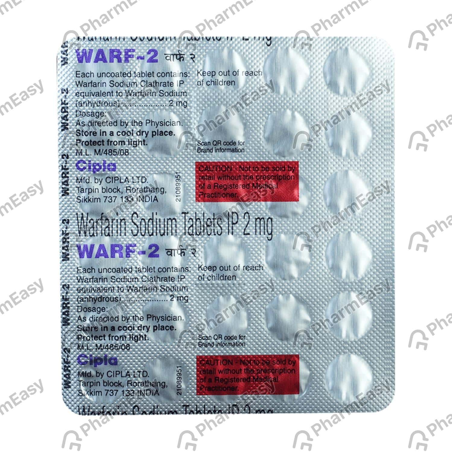 Buy Warf 2 MG Tablet (10) Online at Flat 15% OFF | PharmEasy
