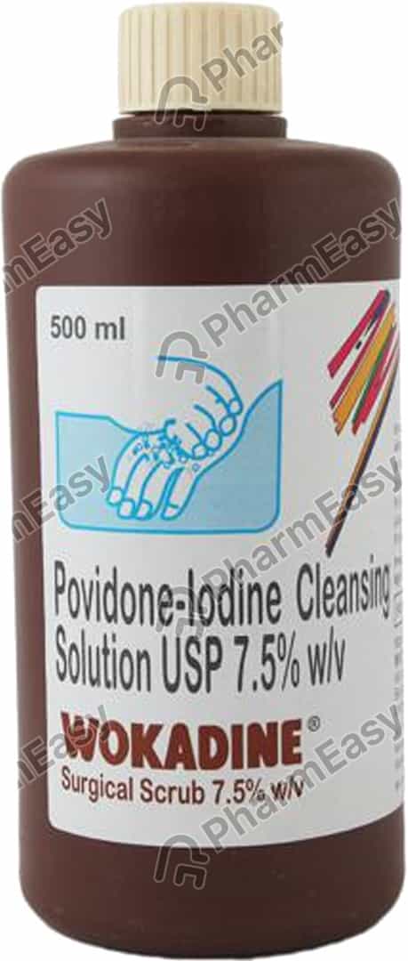 Buy WOKADINE SURGICAL SCRUB 7.5 % CLEANSING SOLUTION 50 ML Online & Get ...