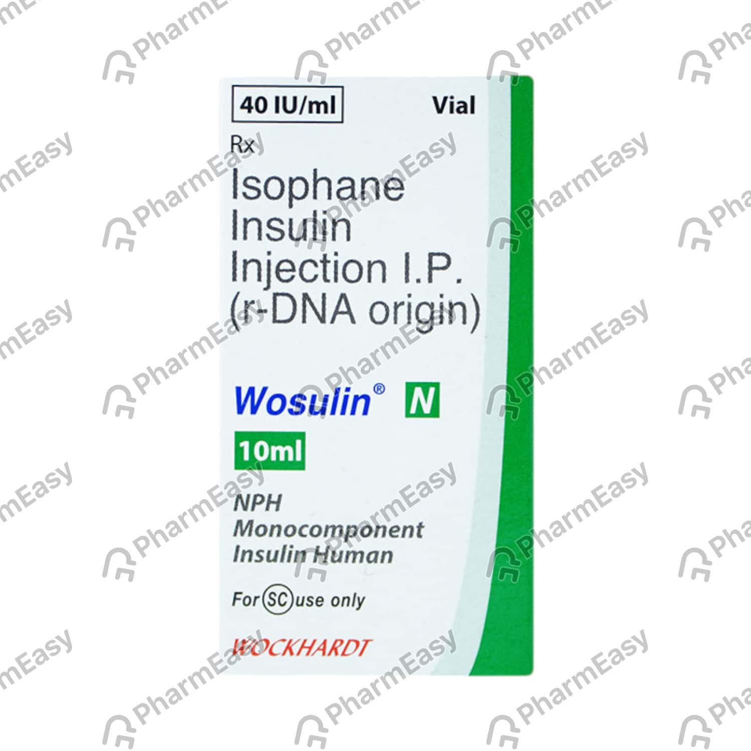 Wosulin N 40 IU Injection (10): Uses, Side Effects, Price & Dosage ...