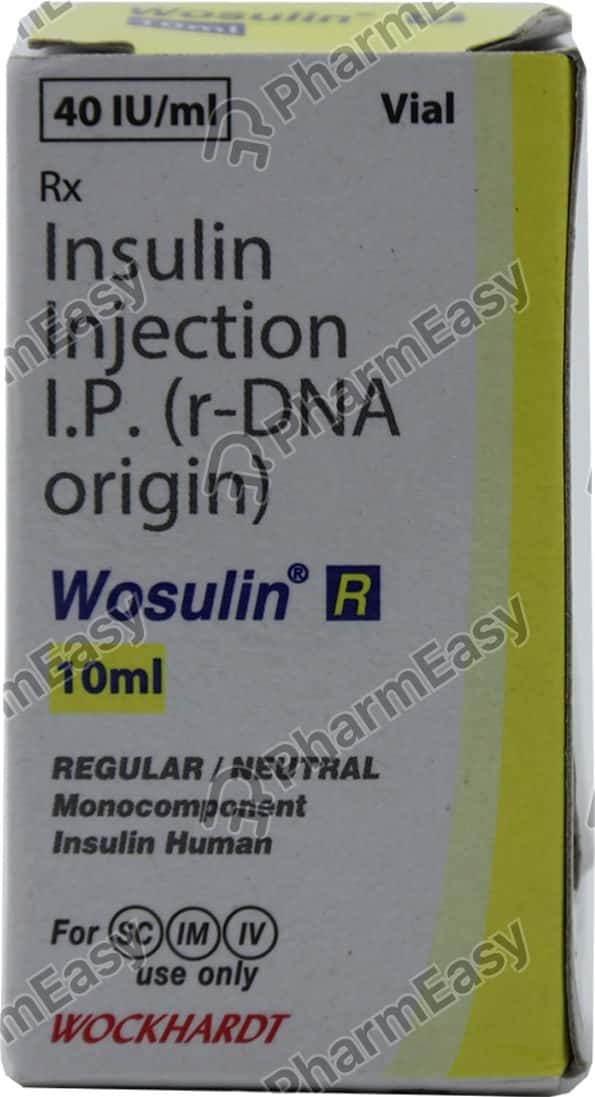 Wosulin R 40 IU/ML Injection (10): Uses, Side Effects, Price & Dosage ...