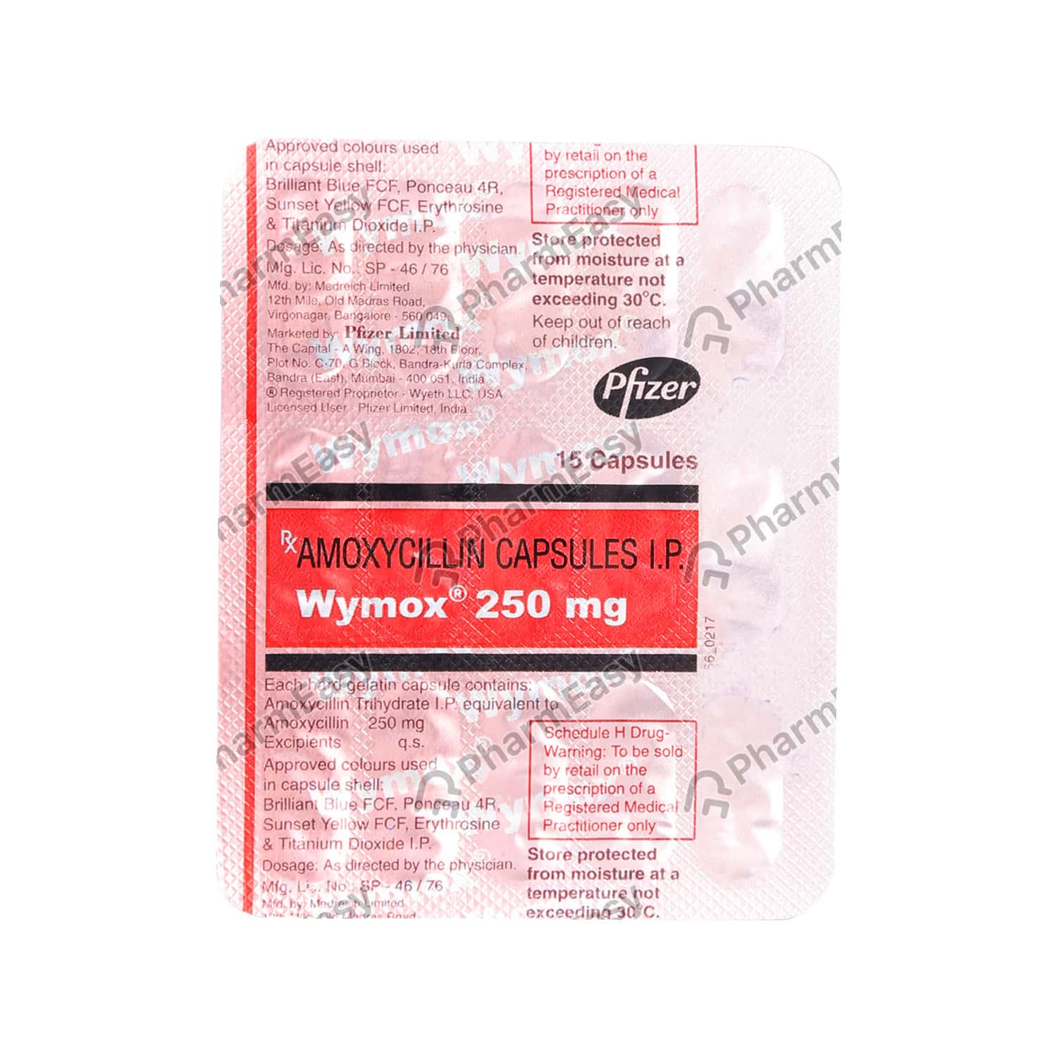 Wymox 250 MG Capsule (15) - Uses, Side Effects, Dosage, Composition ...