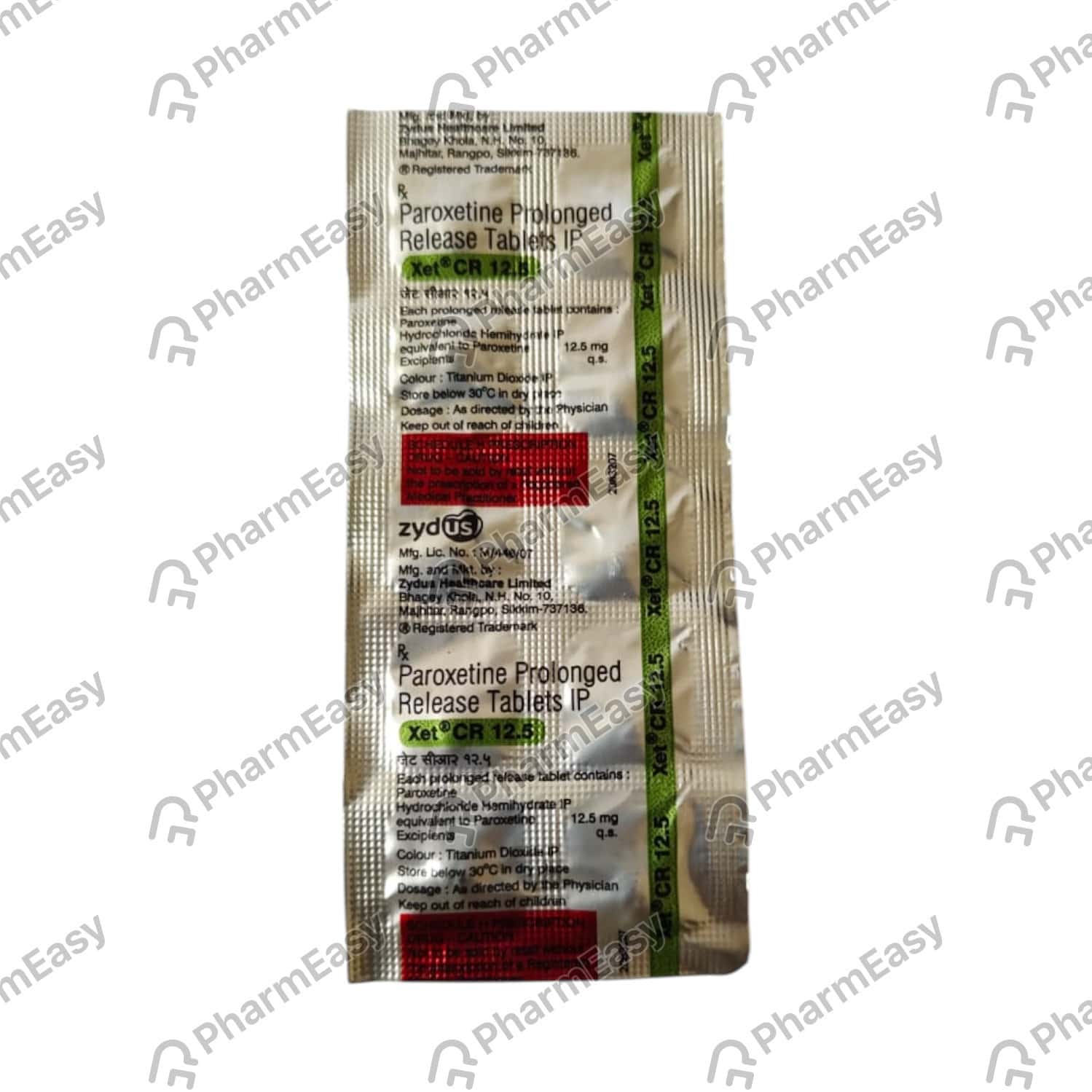 Xet Cr 12.5 MG Tablet (10): Uses, Side Effects, Price & Dosage | PharmEasy