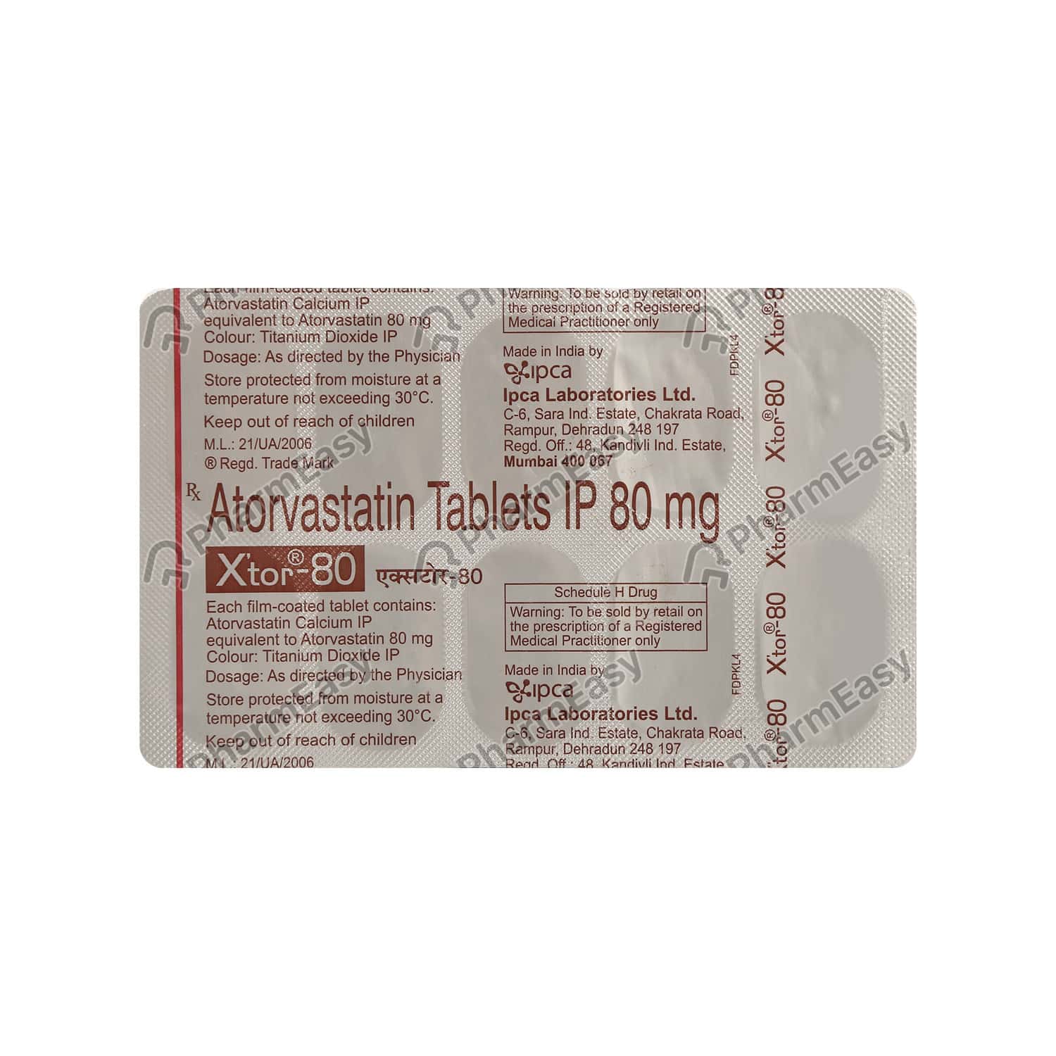 Xtor 80 MG Tablet (10) - Uses, Side Effects, Dosage, Composition ...