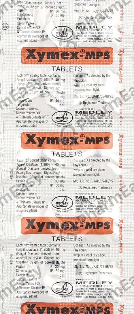 Buy Xymex Mps Strip Of 10 Tablets Online at Flat 15% OFF | PharmEasy