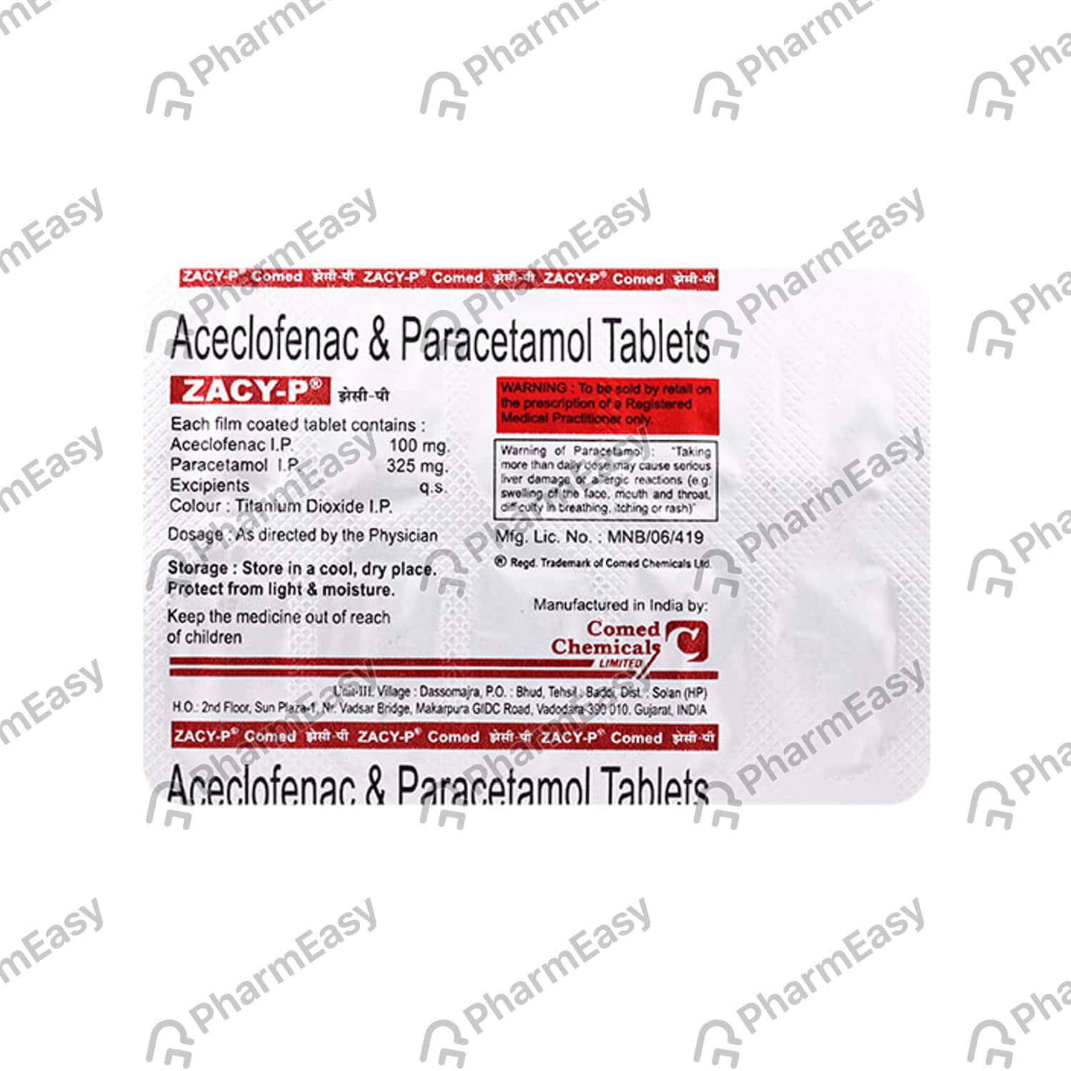 Zacy P Strip Of 10 Tablets: Uses, Side Effects, Price & Dosage | PharmEasy