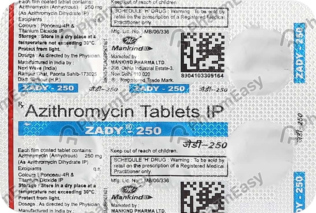 Zady 250 MG Tablet (6): Uses, Side Effects, Price & Dosage | PharmEasy