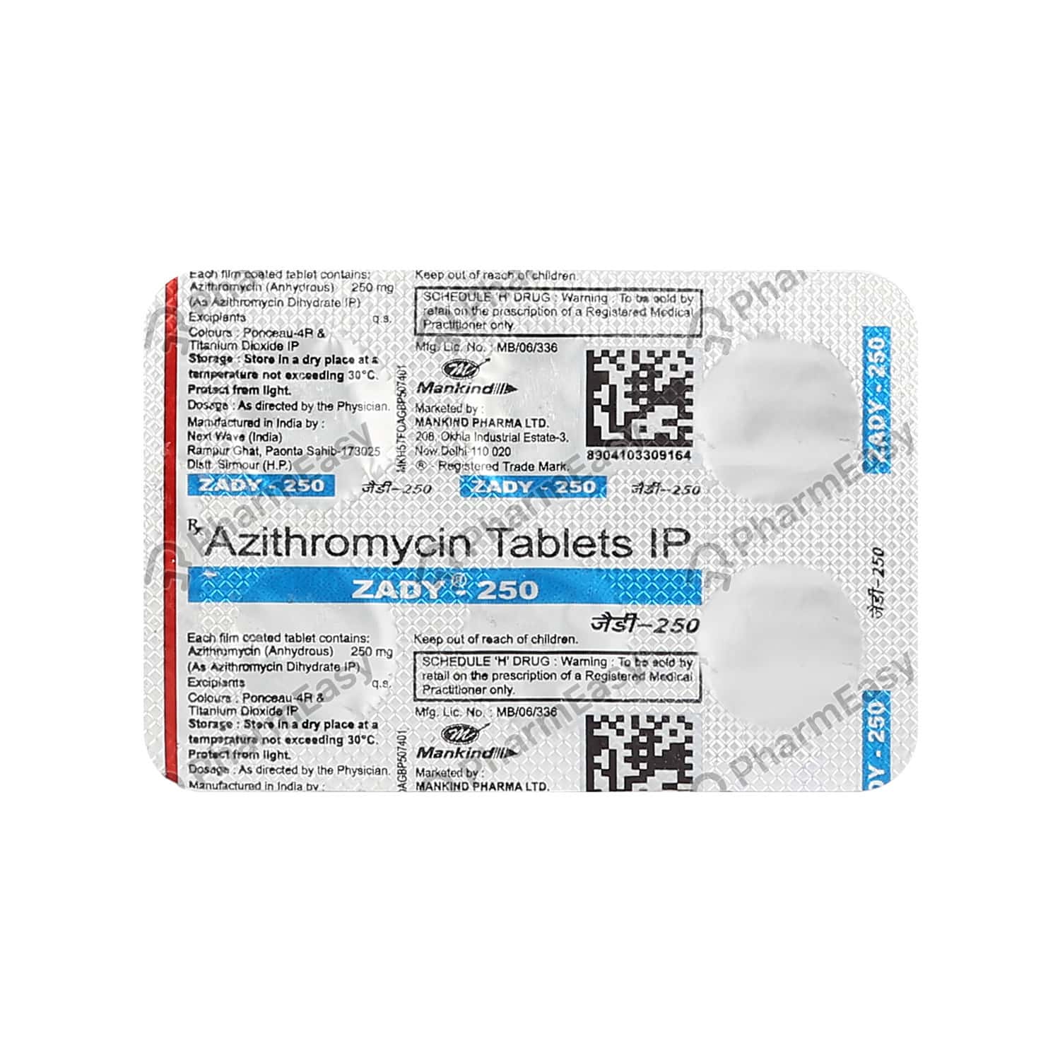 Zady 250 MG Tablet (6) - Uses, Side Effects, Dosage, Composition ...