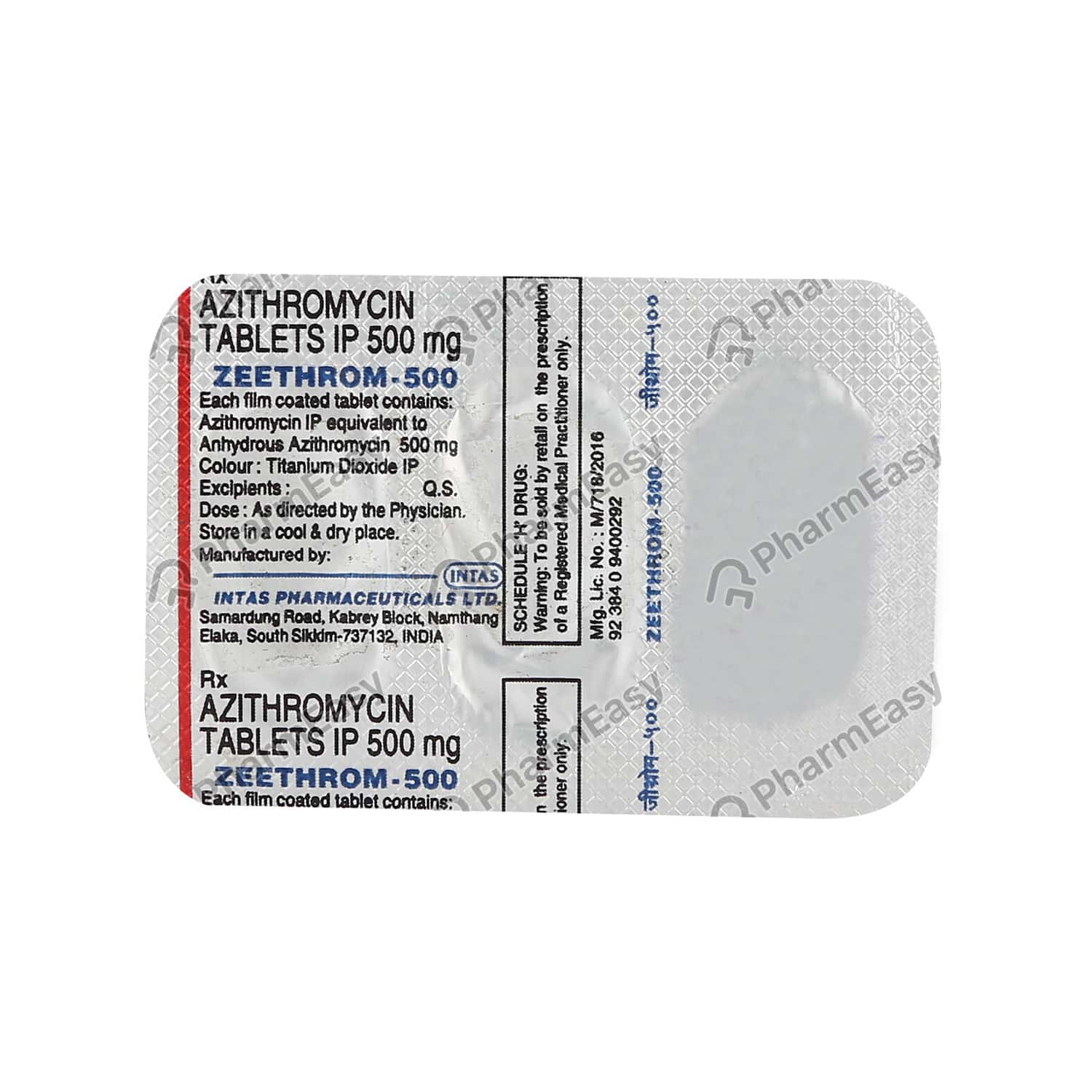 Zeethrom 500 MG Tablet (3) - Uses, Side Effects, Dosage, Composition ...