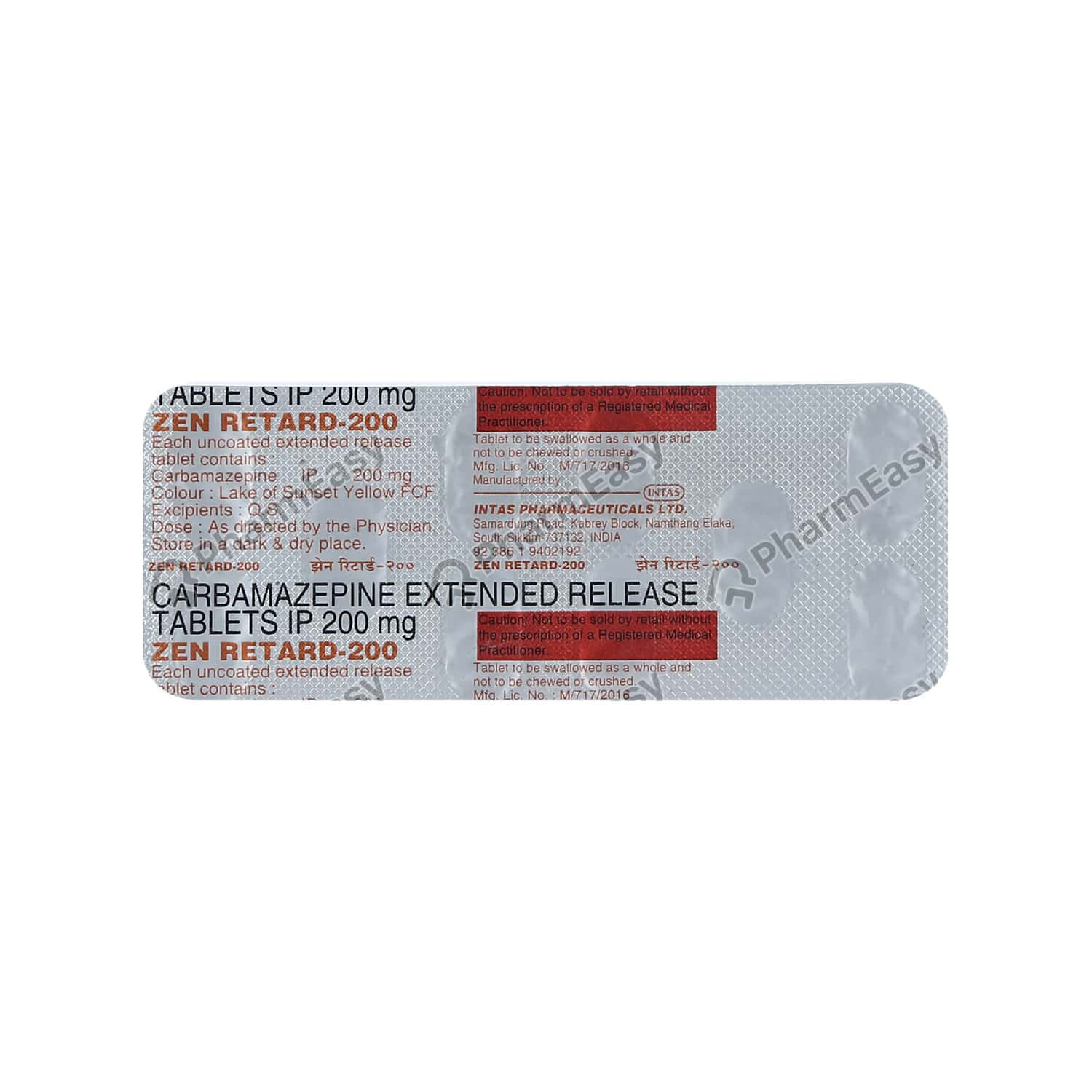 Buy Zen Retard 200 MG Tablet (10) Online at Flat 18% OFF* | PharmEasy