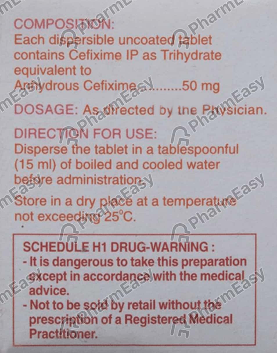 Zifi Dt 50 MG Tablet (10): Uses, Side Effects, Price & Dosage | PharmEasy