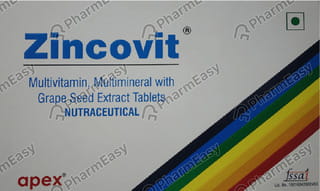 Zincovit Strip Of 10 Tablets: Uses, Side Effects, Price & Dosage ...