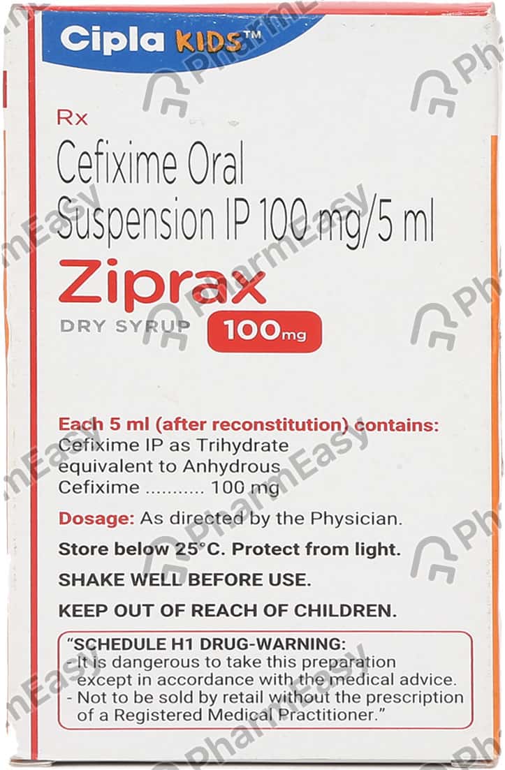 Ziprax 100 MG/5ML Dry Syrup (30): Uses, Side Effects, Price, Dosage ...