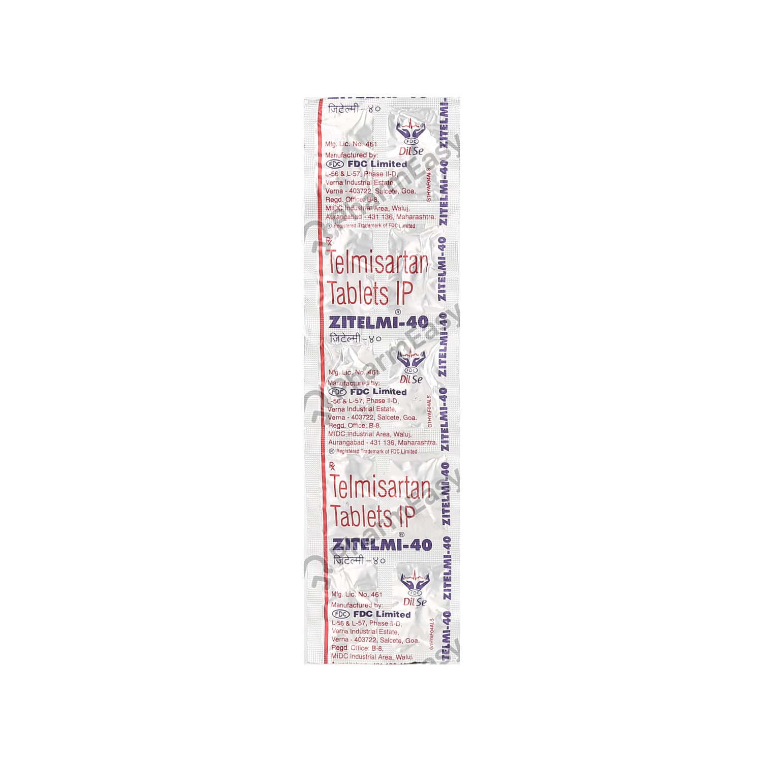 Zitelmi 40 MG Tablet (10) - Uses, Side Effects, Dosage, Composition ...