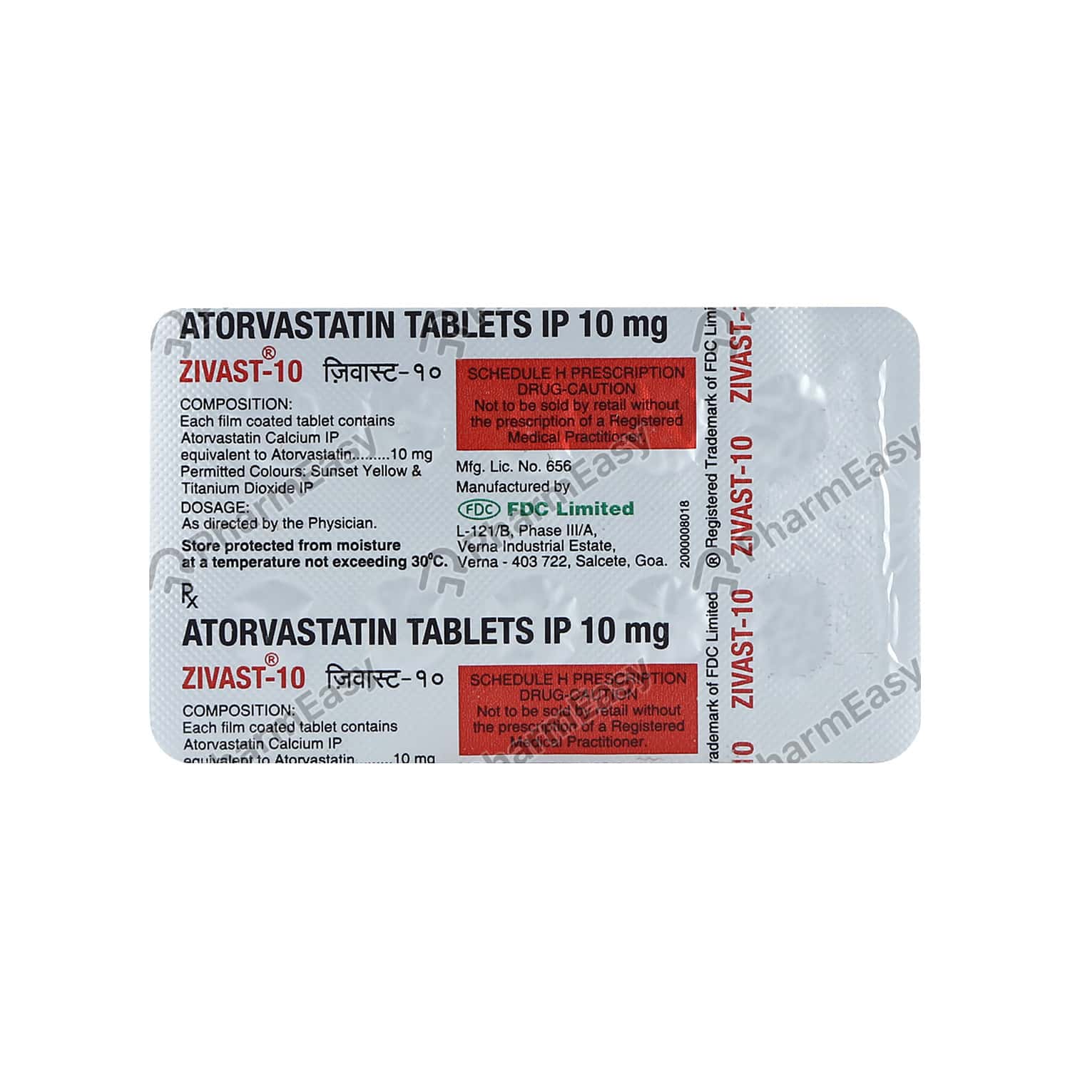 Zivast 10 MG Tablet (10) - Uses, Side Effects, Dosage, Composition ...