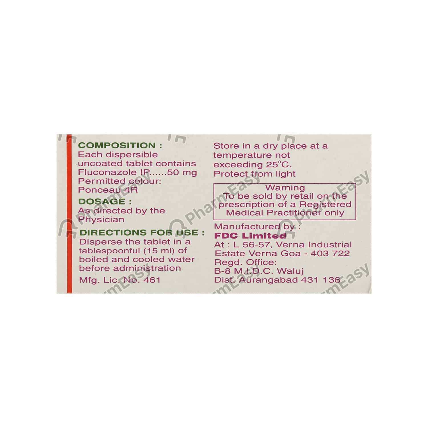 Zocon Dt 50 MG Tablet (4) - Uses, Side Effects, Dosage, Composition ...