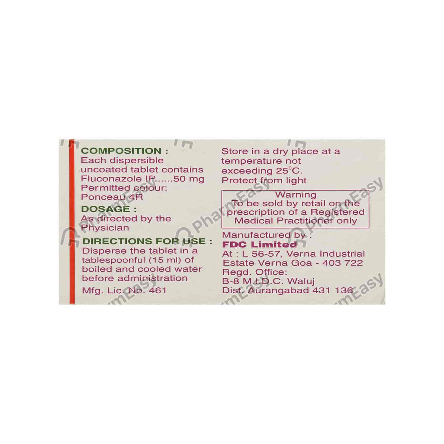 Zocon Dt 50mg Tab - Uses, Side Effects, Dosage, Composition & Price ...