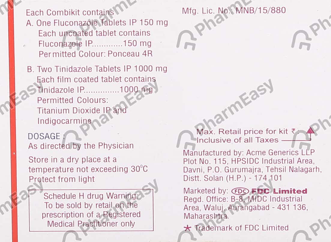 Zocon T Strip Of 3 Tablet Combikit: Uses, Side Effects, Price & Dosage ...