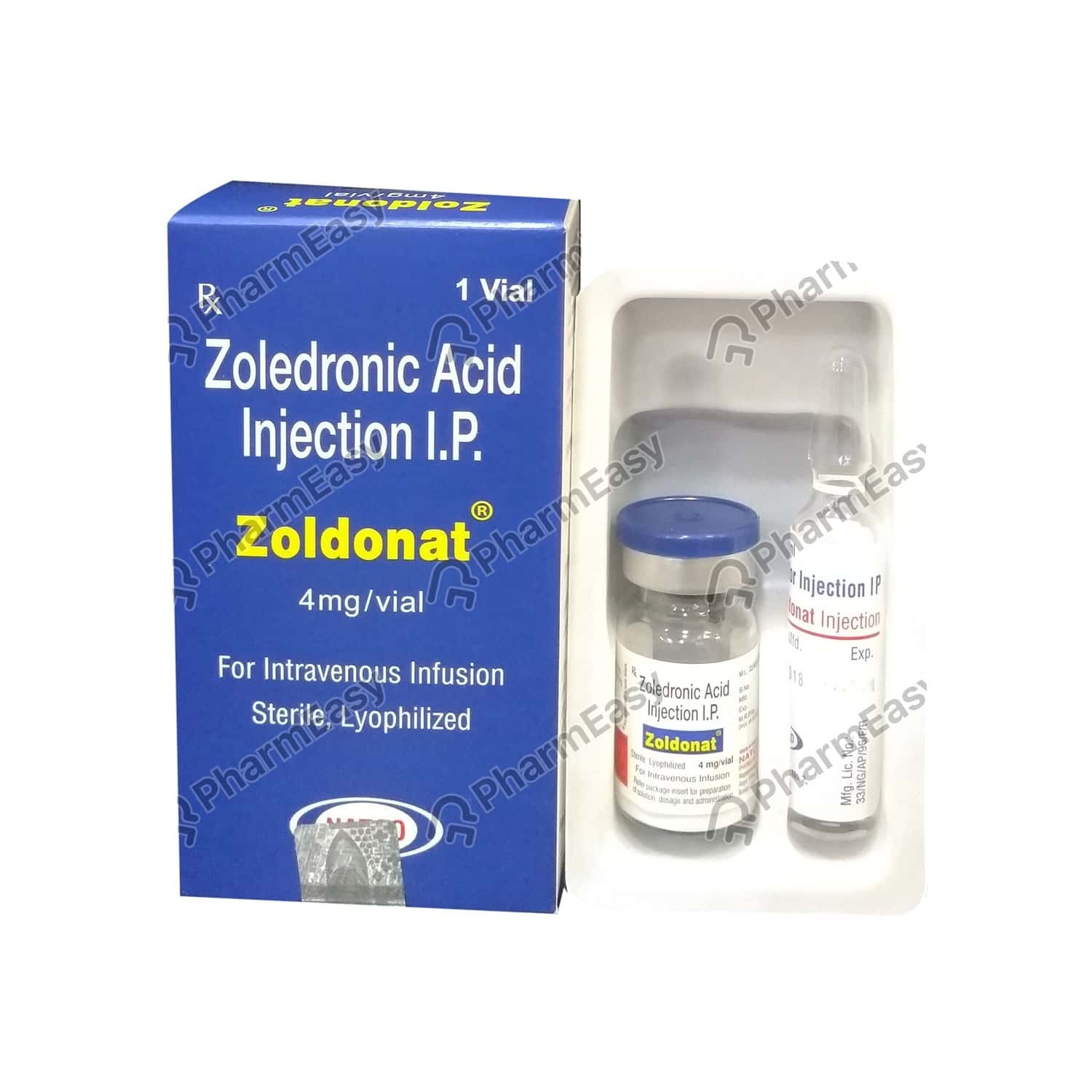 Buy Zoldonat 4 MG Powder For Injection (4) Online at Flat 18% OFF ...
