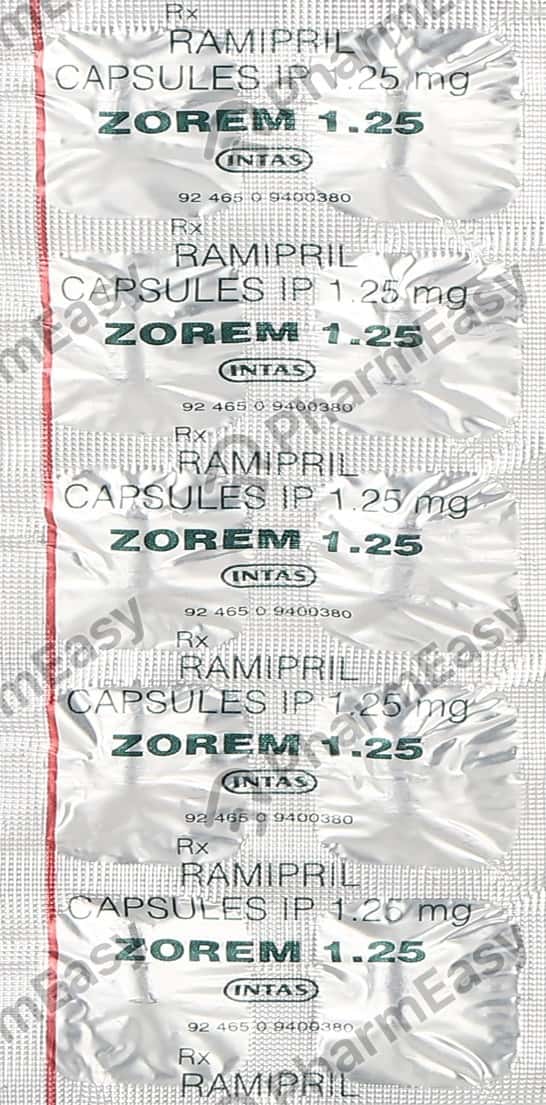 Zorem 1.25 MG Capsule (10): Uses, Side Effects, Price & Dosage | PharmEasy