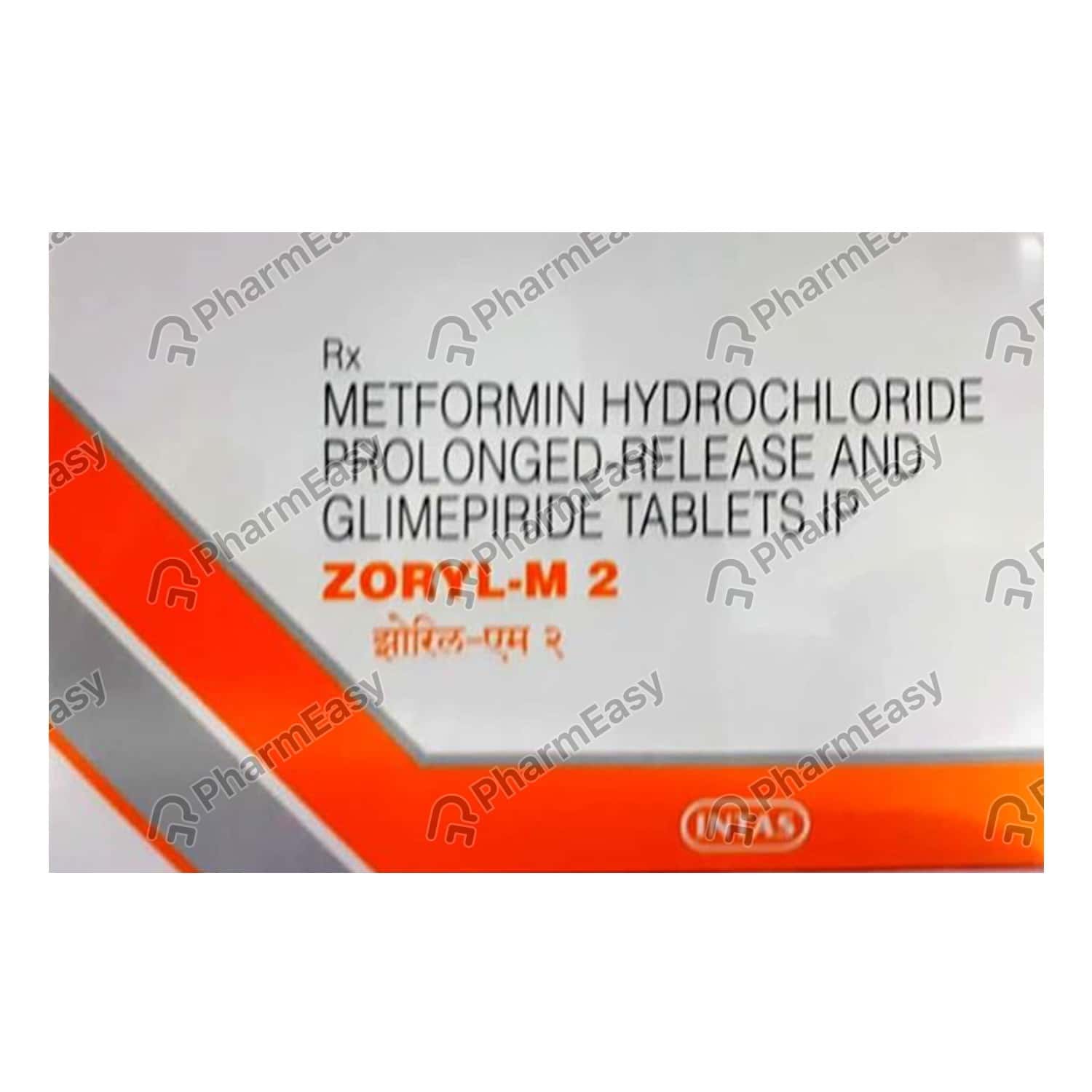 Zoryl M 2mg Strip Of 15 Tablets: Uses, Side Effects, Price & Dosage | PharmEasy