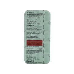Zoryl 2 MG Tablet (15) - Uses, Side Effects, Dosage, Composition & Price | PharmEasy