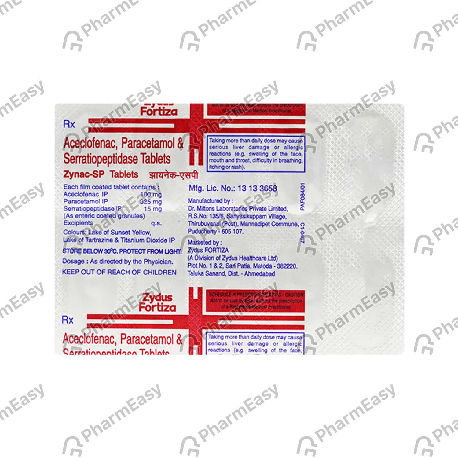 Zynac Sp Strip Of 10 Tablets: Uses, Side Effects, Price & Dosage ...