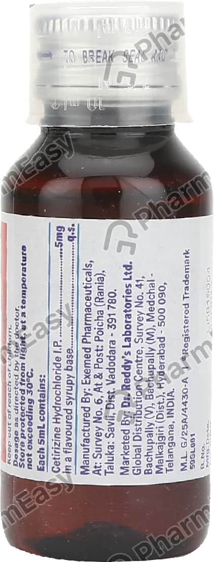 Zyrtec 5 MG/5ML Syrup (60): Uses, Side Effects, Price & Dosage | PharmEasy